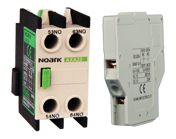 Noark Auxiliary Contacts for Ex9CM Contactor, Front Mounted, 4NO, UL 489, Order Number: 1311724 ...